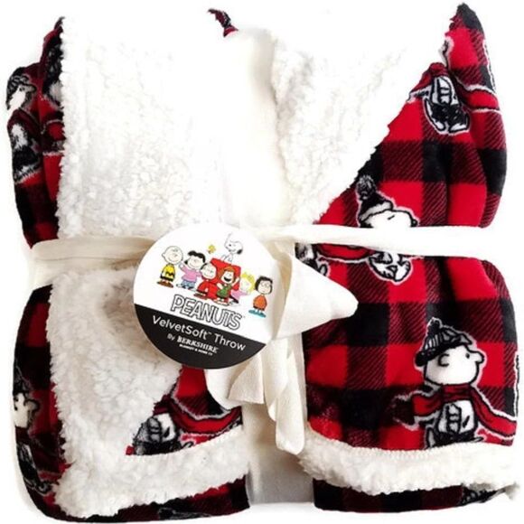 Berkshire Blanket & Home | Holiday | Peanuts Holiday Plaid Charlie ...